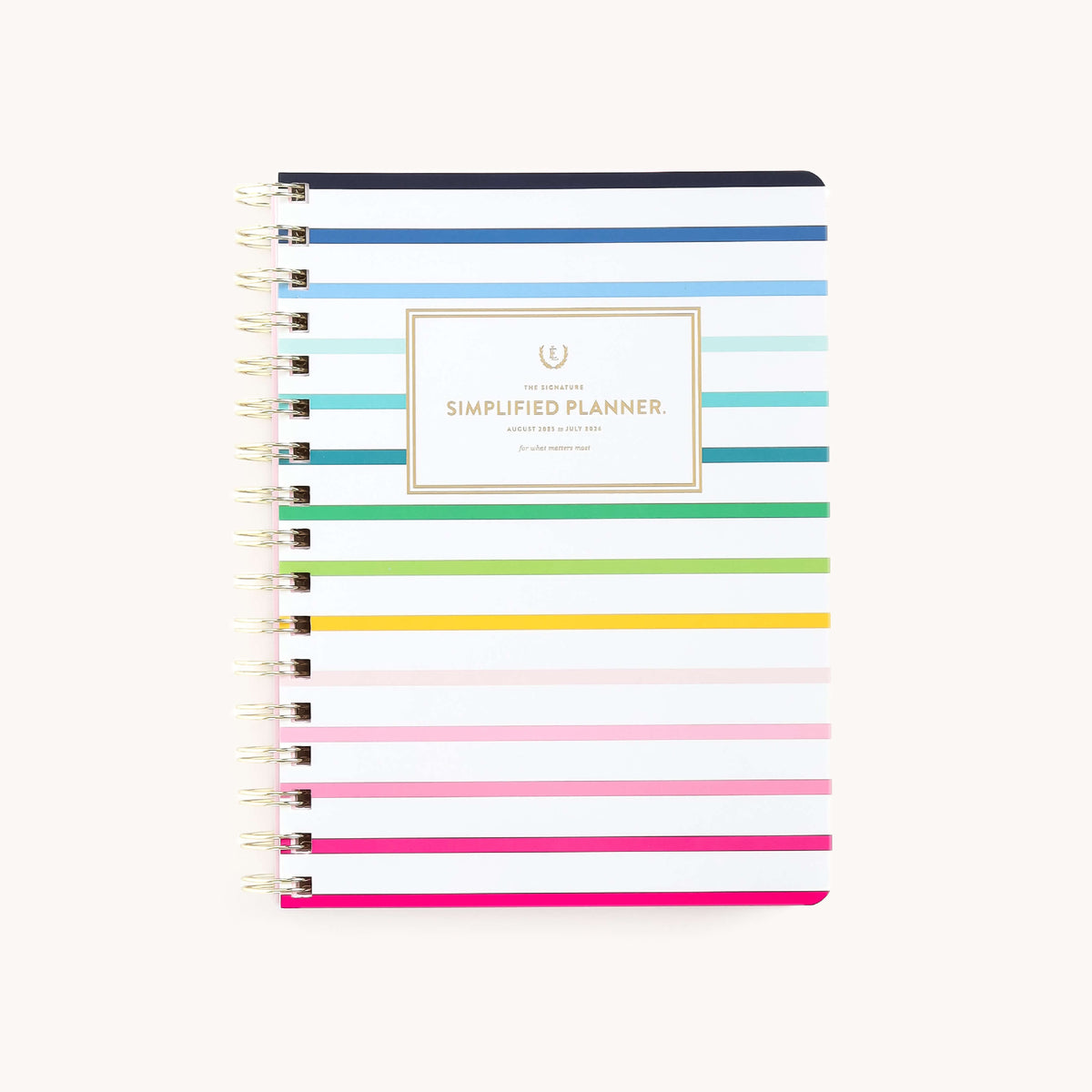 2025-2026 Softcover Weekly Simplified Planner - Happy Stripe
