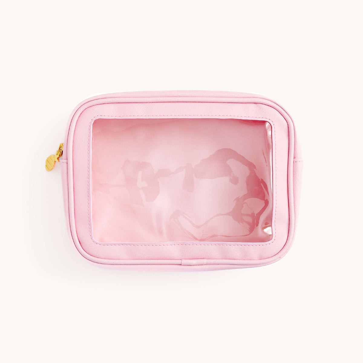 Blush Leatherette Clear Travel Bag | Cute & TSA-Friendly Organizer ...