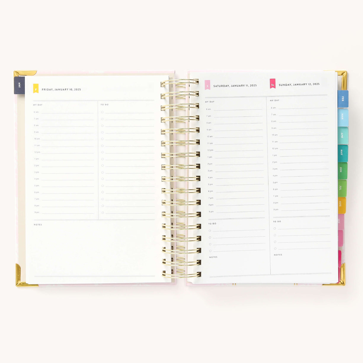 2025 Daily Simplified Planner - Blush Block
