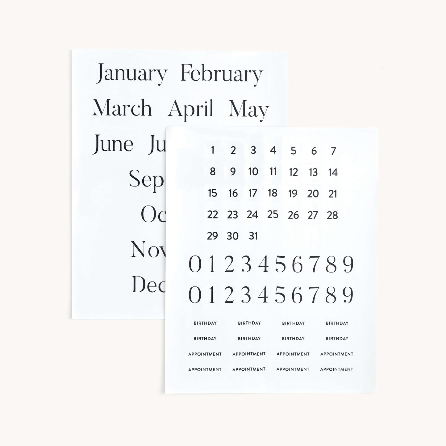 Cling Sticker Set, Months – Simplified® by Emily Ley