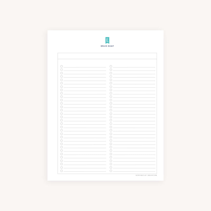 Brain Dump Checklist Printable – Simplified® by Emily Ley