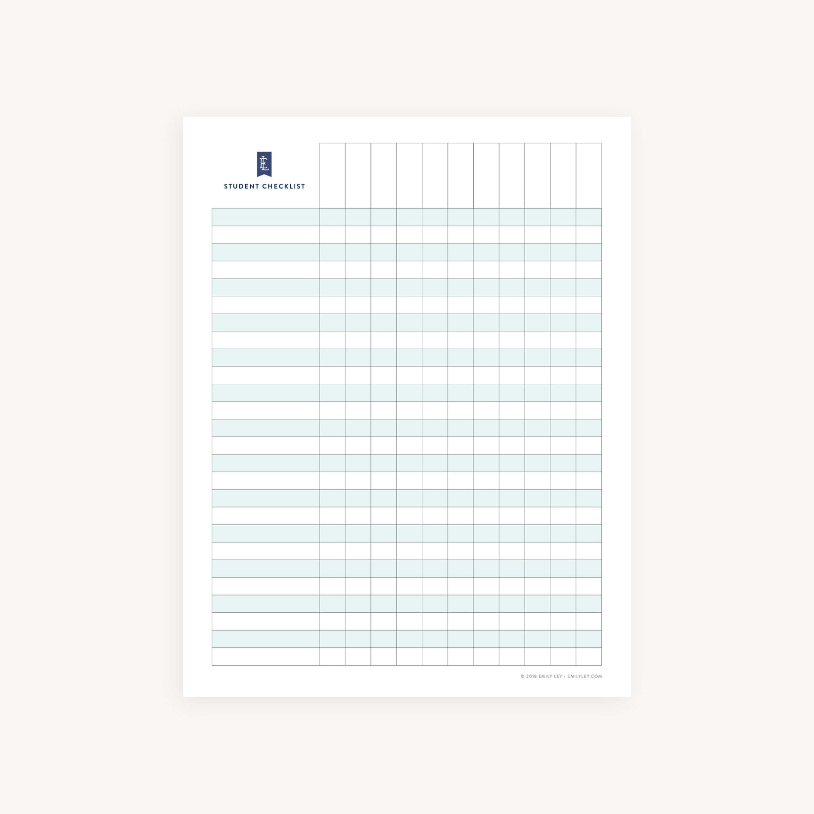 Student Checklist Printable – Simplified® by Emily Ley