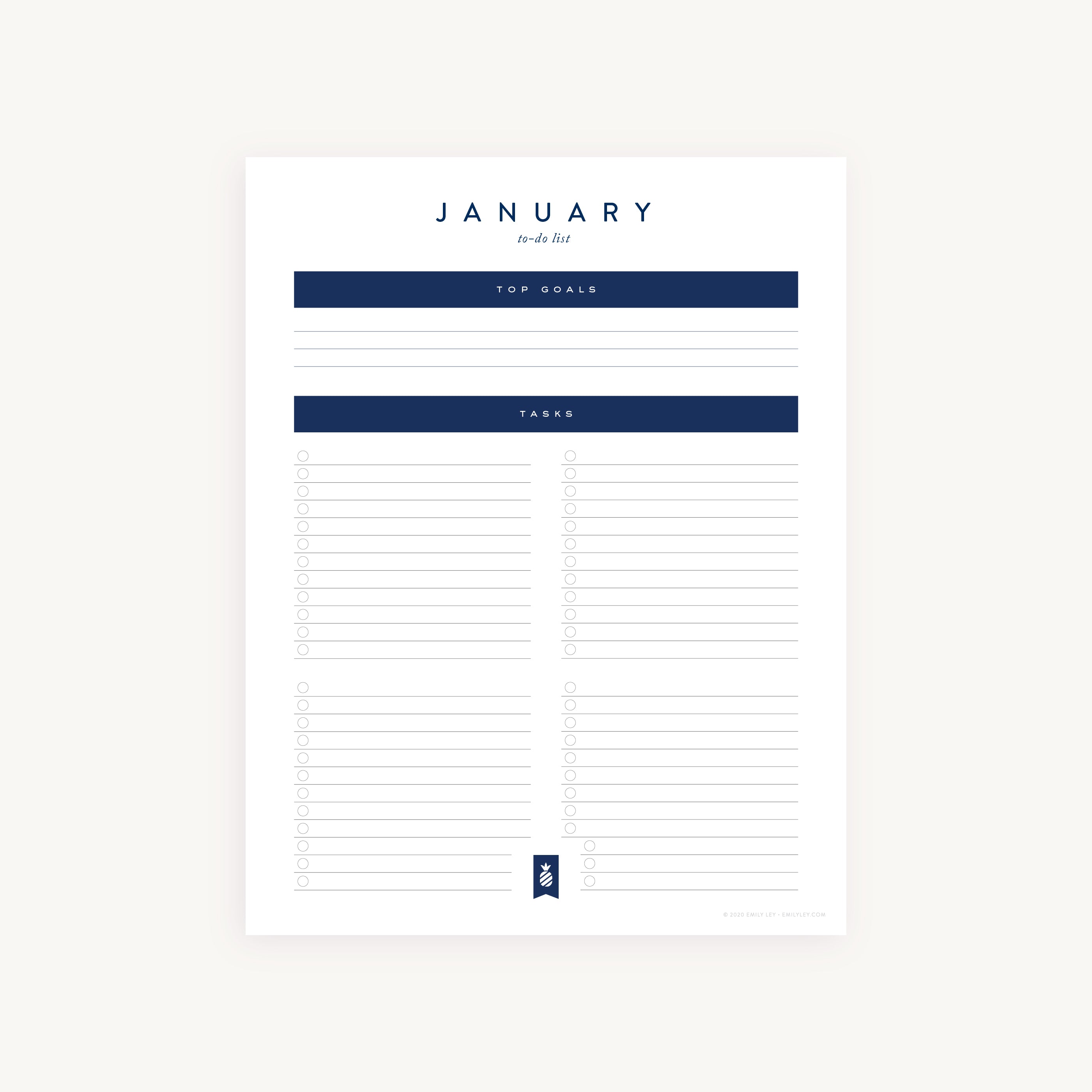 12-Month To-Do List Printable – Simplified® by Emily Ley