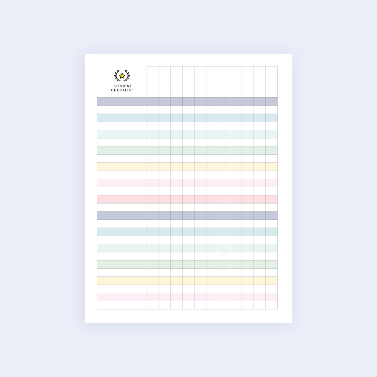 Student Checklist - Printable – Simplified